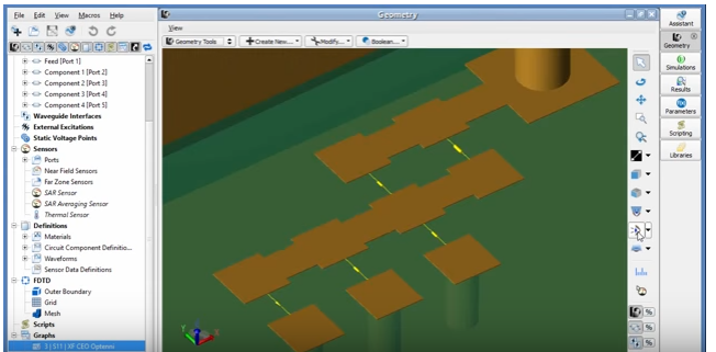 Xfdtd Remcom 中的全波匹配电路优化演示